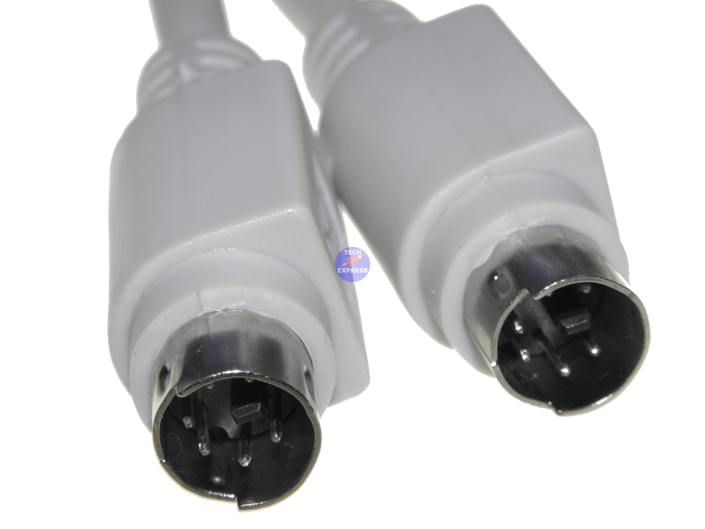 Photograph_of_2_Meter_PS2_6_Pin_mini-DIN_Mini_Din_Male_to_Male_cable_2M ...