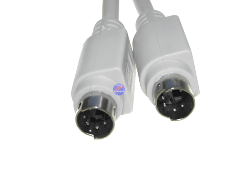 2 Meter PS/2 6 Pin mini-DIN Male to Male cable 2M cord Beige Keyboard ...