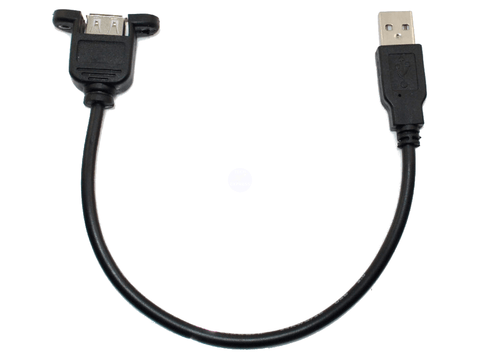 Panel chassis mount Female USB socket to Male USB plug extension cable ...