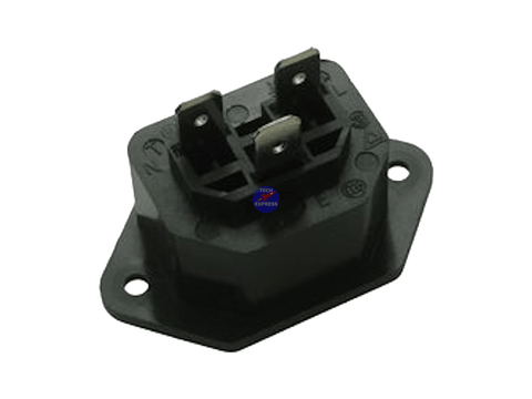3 Pin IEC C14 Panel Mount AC Power Plug Female Socket Inlet Connector ...