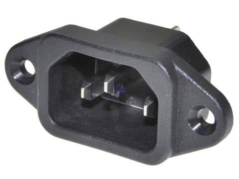3 Pin IEC C14 Panel Mount AC Power Plug Inlet Connector - techexpress nz