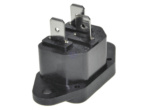 3 Pin IEC C14 Panel Mount AC Power Plug Inlet Connector - techexpress nz