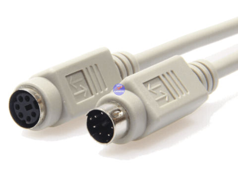 2 Meter 6 Pin Mini-Din PS/2 Male to Female Keyboard Mouse Extension ...