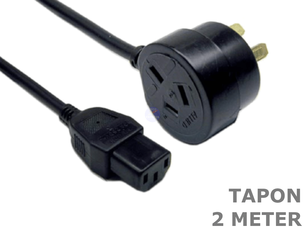 Photograph_of_Black_2_Meter_3_Pin_NZ_TAPON_plug_to_IEC_C13_Female_power ...