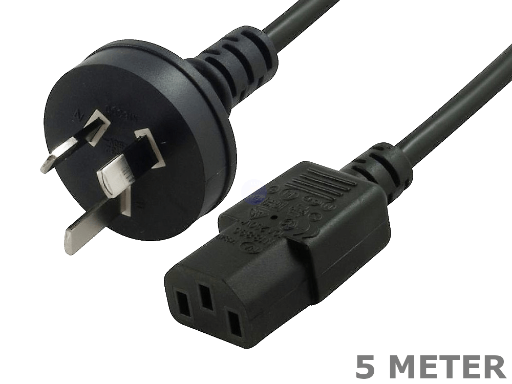 Photograph_of_Black_5_Meter_3_Pin_Male_Plug_to_IEC_Female_Socket_Mains ...