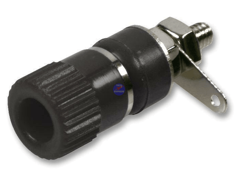 Black Insulated Panel Mount Terminal Binding Post with 4mm Banana Plug ...