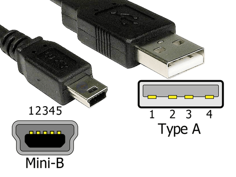 5 Meter USB 2.0 5 Pin Type A to Type Mini B Cable 5M Cord - techexpress nz