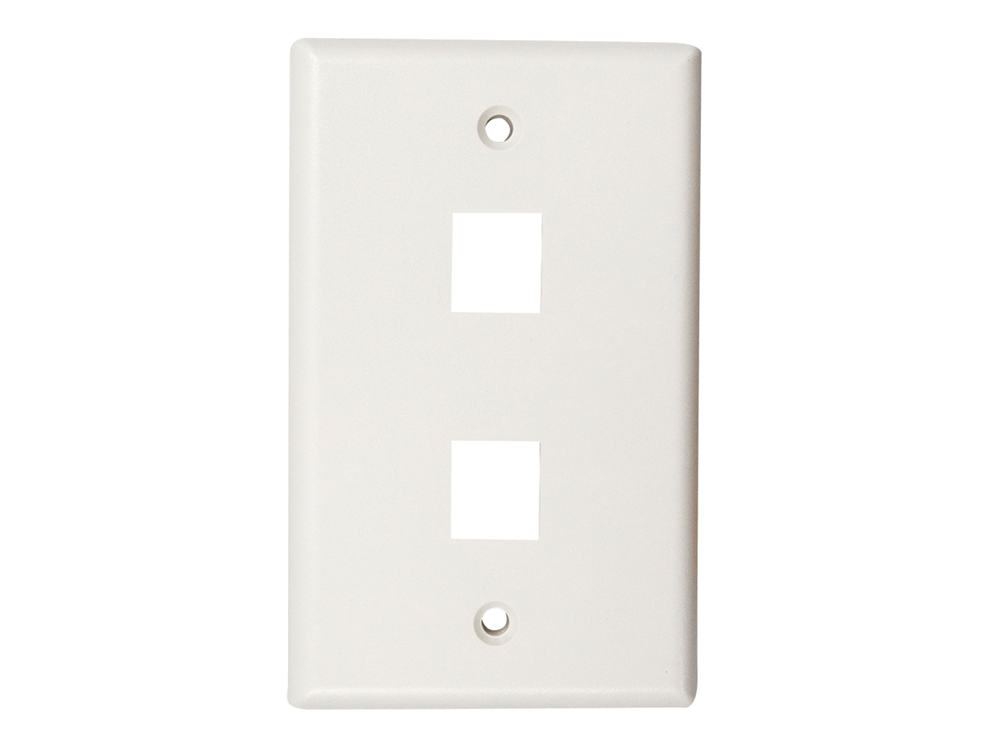 Picture_of_2_Gang_Dual_Port_White_Face_Plate_for_Keystone_Jacks ...