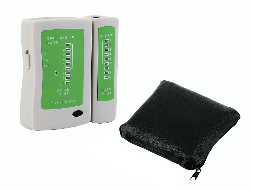 Network RJ45 Plug LAN Patch Cable Wire Cord Tester Test Tool Kit & Cas ...