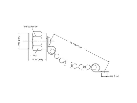 F-Type Connector Seal Cap and Chain