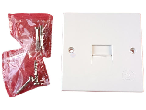 White BT 2 Wire Telephone Jack Outlet Telepermited